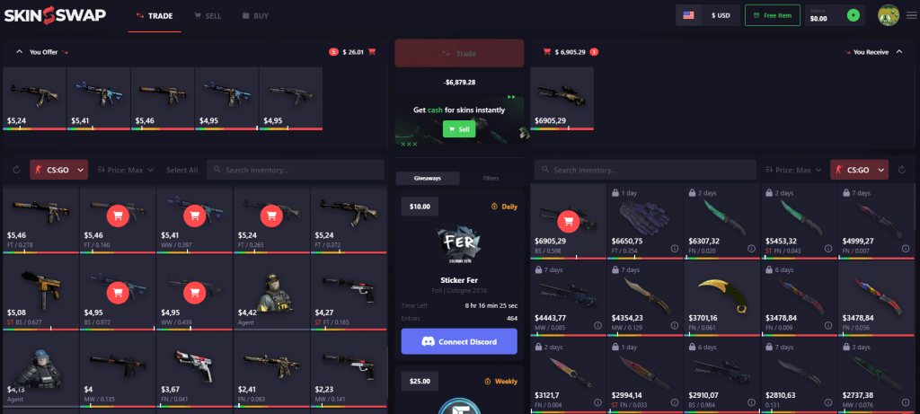 SkinSwap - Unlock Instant Cash for Your CS2 & Rust Skins! 🔥