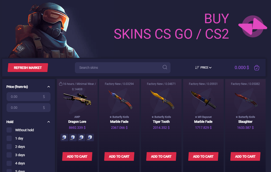 CS2 Skin Marketplace | Skinout.gg - Your Gateway to Skins